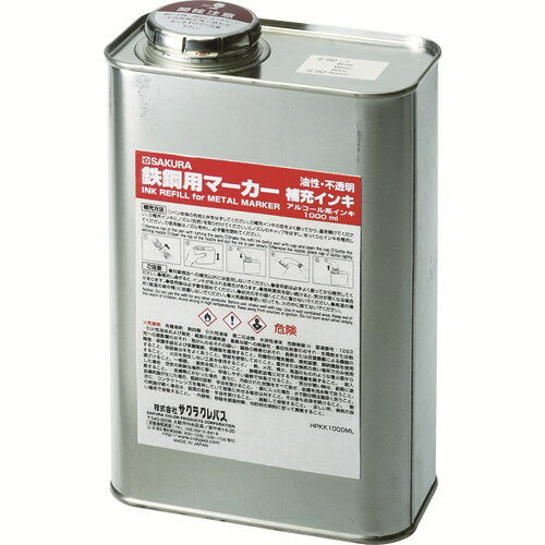 ●容量：1000ml●鉄鋼マーカー用補充インキです。●鉄骨・鋼板のチェック用。●補充の際は、専用ノズルHPKK-NL(別売）をお勧めします。●リニューアルに伴い、パッケージ・内容等予告なく変更する場合がございます。予めご了承ください。広告文...