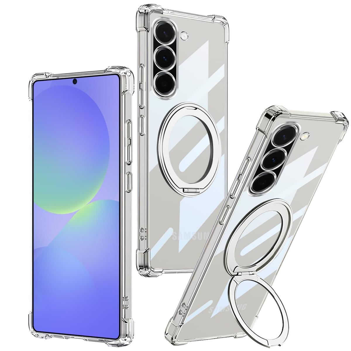 【対応電話モデル】Galaxy A36 5G / A56 5G スマートフォン専用保護カバー。ご注文を確認する前に、必ずお手持ちの機種と選択した機種をご確認ください。【360°回転スタンド · 縦も横も思いのまま】多機能スタンドとリング一体...
