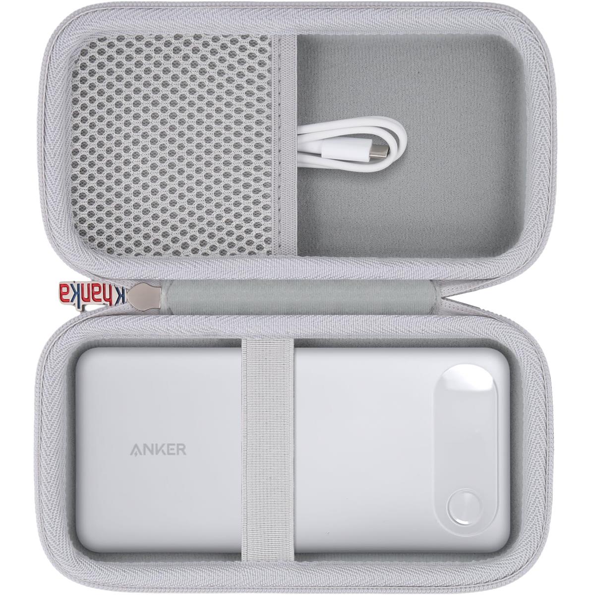 【完璧にフィット】Khanka 収納ケースは、Ank er Power Bank (20000mAh, 87W, Built-In USB-C ケーブル) のために特別に設計されており、 A1383 モバイルバッ テリーだけではなく、アクセ...