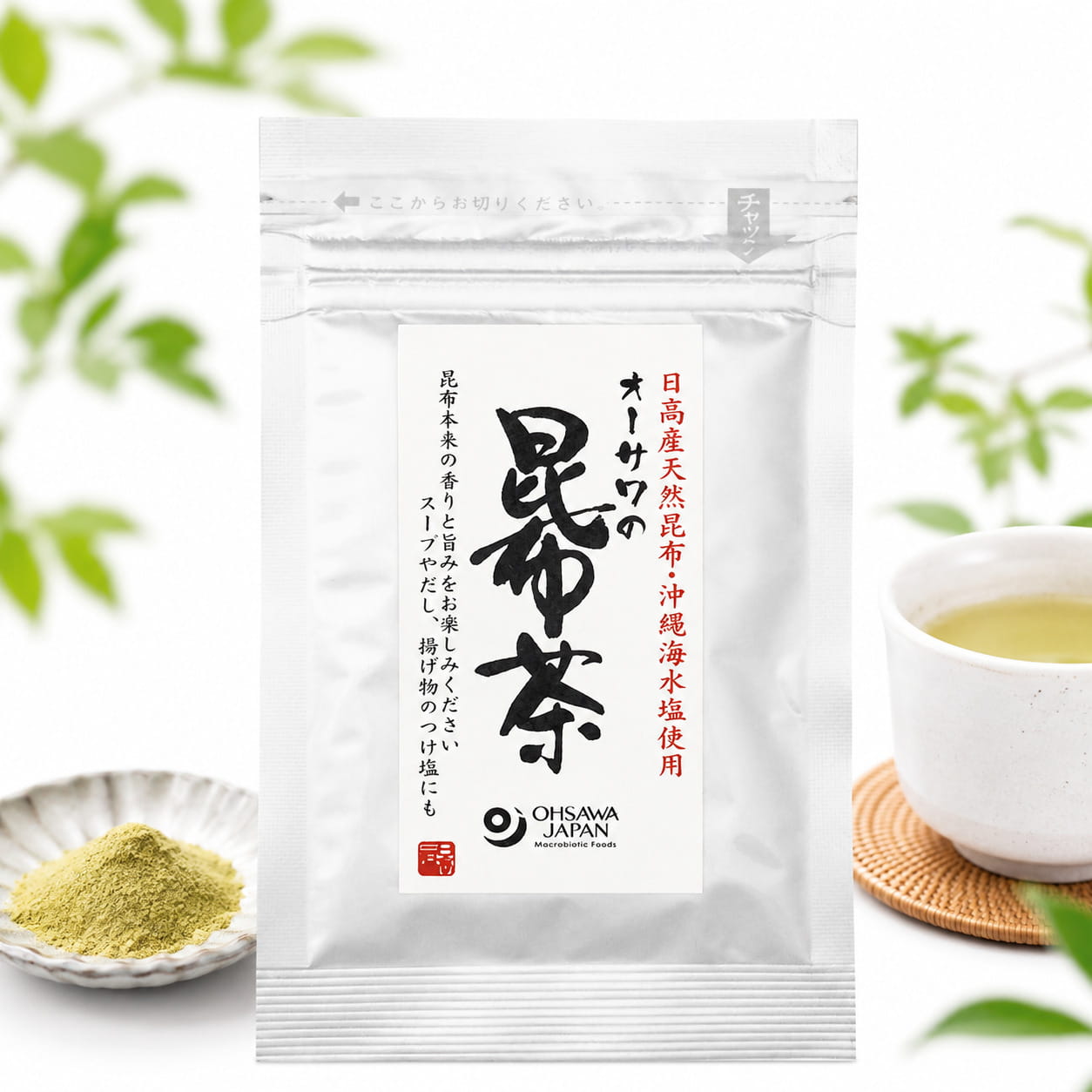 オーサワジャパン オーサワの昆布茶 送料無料商品紹介北海道日高産天然みついし昆布使用。味わい深く濃厚な旨みで、だしや料理の隠し味にもご使用ください。厳選した良質な昆布と根昆布を使用しております。塩は沖縄産海水塩を使用。化学調味料不使用。お湯...