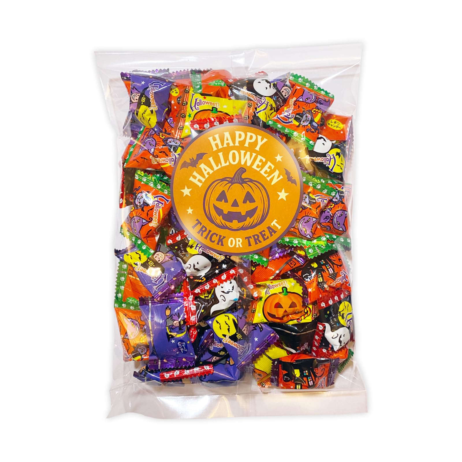 キッコー製菓の「ハロウィンキャンディ 500g シェアパック」は、大容量タイプよりも気軽に楽しめるサイズ感で、ご家庭や小規模な集まりにぴったり。個包装にはハロウィン限定デザインを採用しており、配布シーンを華やかに演出します。 砂糖と水飴をベ...