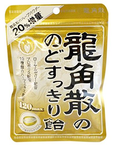 原材料:砂糖、水飴、クリーミングパウダー、植物油脂、ハーブパウダー、脱脂粉乳、マーガリン、プロポリス抽出液、ローヤルゼリーエキス、ハーブエキス、香料、着色料(カラメル、葉緑素)、乳化剤、酸味料 商品サイズ(高さx奥行x幅):20mm×120...
