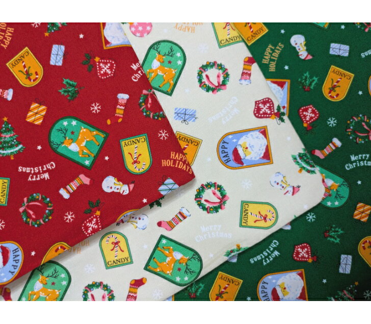 商品情報素材綿100％生地幅生地幅約110cm用途クリスマス用の小物作りやパッチワークに。注意こちらの商品は30cm以上から10cm単位でのカット対応の商品です。価格は10cmの価格表示です。個数が「7」の場合は70cmカットが1枚のお買い...