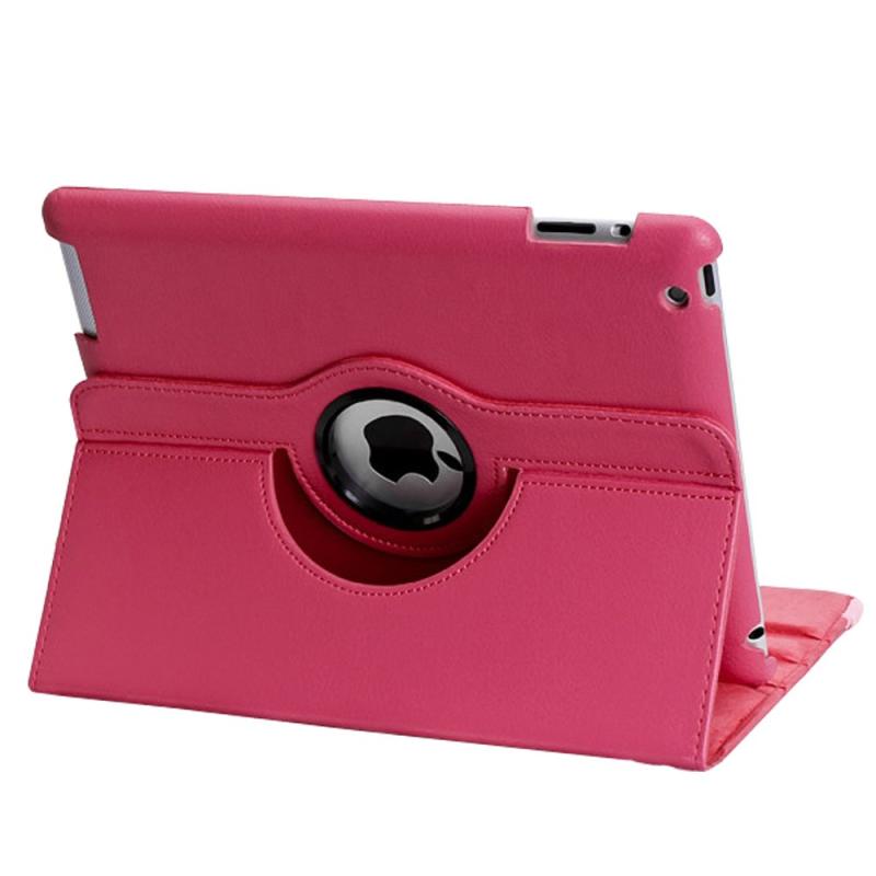 iPad mini1 iPadmini2 iPadmini用ケース 自動ウェイブ 自動スリープ機能付き ライチ皮 360度回転 レザーケース タブレットケース・カバー (バラ色)【適用機種】 Apple iPad Mini1/2/3 用に設...
