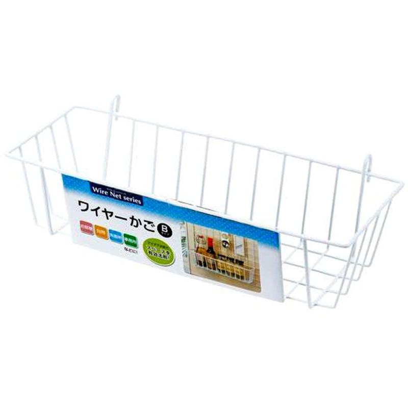 エコー金属 ワイヤーかご(Bタイプ) 31cm 0606-256 ホワイトサイズ:310x130x90mm素材・材質:鉄(ポリエチレンコーティング)