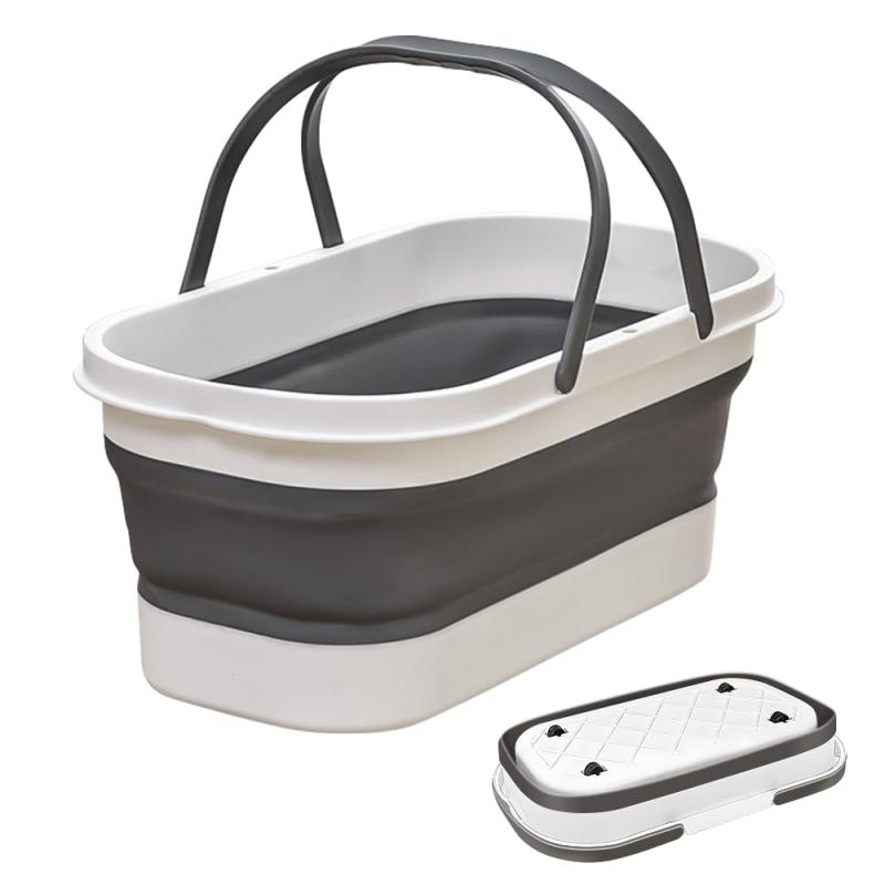RULAYMAN 折りたたみ バケツ モップバケツ 洗い桶 12/15L 大容量 ホイール 取っ手付き 生活用品 掃除 洗濯 アウトドア 車載バケツ 多機能 収納便利