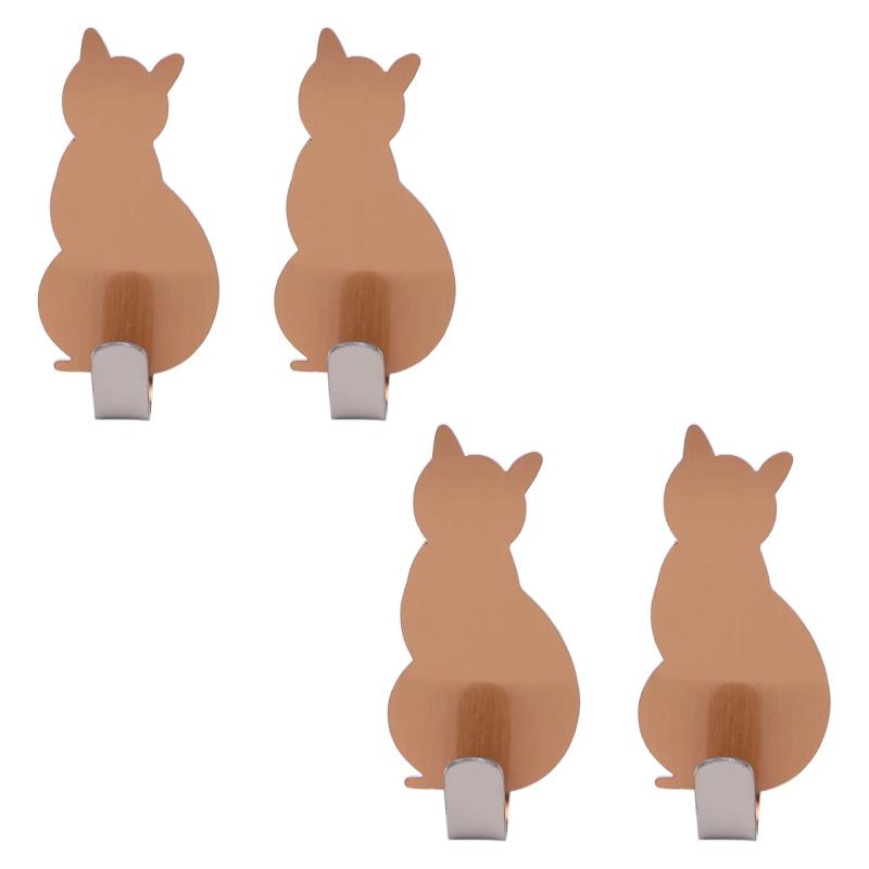 ヒロワールドトレード 猫 フック 両面テープ 付 キーフック ドアフック グッズ ネコ 雑貨