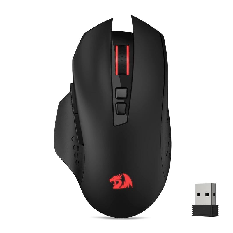 M656 Gainer ゲーミングマウス ワイヤレス 2.4GHz 無線 4000DPI 5段階調整 7個プログラムボタン レッドLEDバックライト 専用ソフトウェア対応 PC/Mac/ートパソコン対応 ブラック"【ストレスフリー...