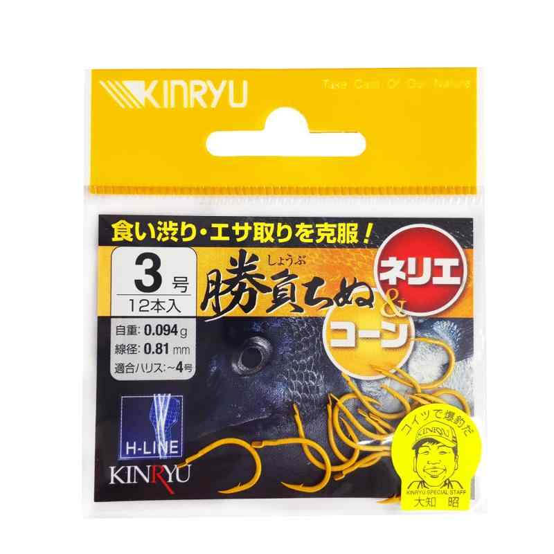 金龍 勝負ちぬ フック ネリエ&amp;コーン パーフェクトイエロー 釣り針