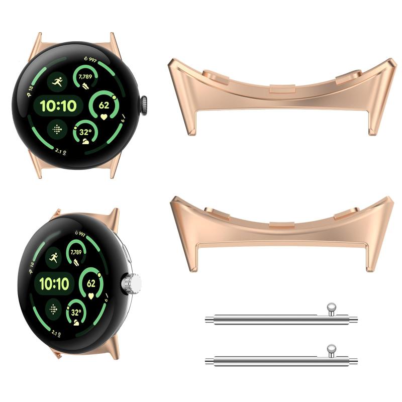 RoSoki Google Pixel Watch 3 45mm 用 バンドアダプター [ 2枚セット] ストラップコネクター ステンレス製連結器 ベルト 金属製調整器 ピンタイプ連結器 アダプター ステンレス製交換金具 装着簡単 軽[対応...