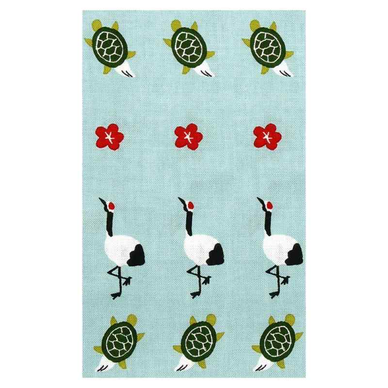 濱文様 てぬぐい つるかめサイズ：約34cm×約90cm昔ながらの切りっぱなしの手ぬぐいです。ほつれは自然と止まりますので、適宜ハサミでカットしながらお使いください。濃色は若干色落ちする場合があります。濡れたまま重ね合わせたりすると色が滲む...