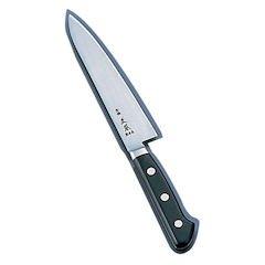 正本総本店 ツバ付ペティナイフ(両刃) 12cm ブレード:ハイパーモリブデン鋼、ハンドル:ジュラコン樹脂 日本 AMSJ401サイズ:全長(mm)230本体重量:90g素材・材質:ブレード/ハイパーモリブデン鋼、ハンドル/ジュラコン樹脂原...