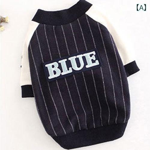 ・カテゴリ: 宠物服装・スタイル: スウェット・主な素材: 棉・対象: 通用・カラー展開: BLUE红色条纹スウェット, BLUE藍色条纹スウェット・サイズ展開: L号胸围46背长32CM, XXL号胸围54背长38CM, XXXL号胸围5...