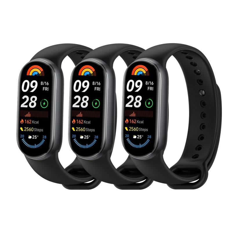 [Dikeshgu] 【3本セット】 for Xiaomi Smart Band 10/9/8/7 換えバンド 柔らかい 通気 防汗 防水 シャオミ スマートバンド10/9/8/7ベルト TPUバンド 男女兼用 耐衝撃 金属コネクターで長持ち