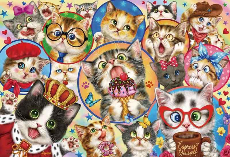 ビバリー(BEVERLY)【日本製】 300ピース ジグソーパズル キャッツ パラダイス（26×38cm）300-068かわいい猫たちが表情豊かにイキイキと描かれた作品(C)Kayomi Harai