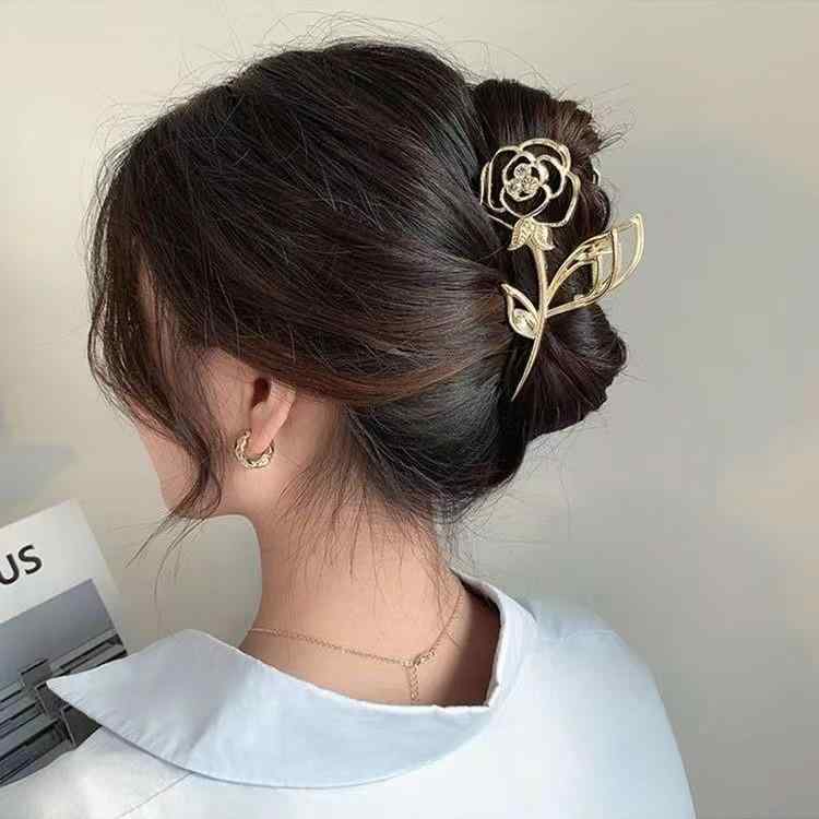 ・カテゴリ: ヘアアクセサリー・素材: 合金・スタイル: ファッション・通勤・カラー展開: KCゴールド、ホワイトK、ガンブラック・種類: ヘアクリップ