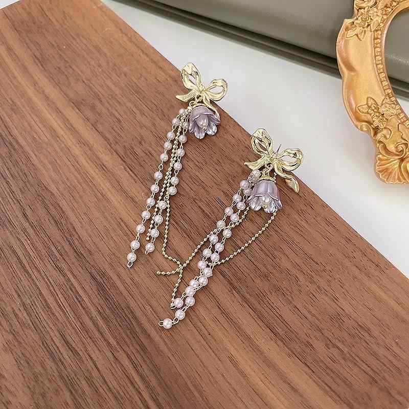 ・カテゴリ: 耳飾り・主な素材: 合金・加工技術: 電気メッキ・デザイン: 花、植物・スタイル: 韓国風、フレッシュ、スイート・対象: レディース