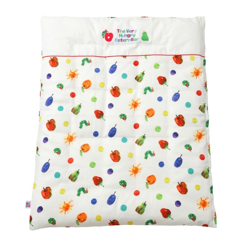 baby.e-sleep(ベビーイースリープ)はらぺこあおむしダブルガーゼ掛カバー ミニサイズ 日本製 80×100cm[本体サイズ 80×100cm[製造国 日本[素材 綿100%(ダブルガーゼ)
