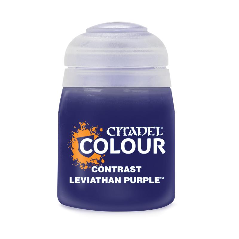 Games Workshop Citadel Contrast Paint: Leviathan Purple (18ml)ペイントポットのサイズ:18ml。ベース、シェード、ハイライトを 1 回塗布するだけでモデルを強調できます。水性配合。