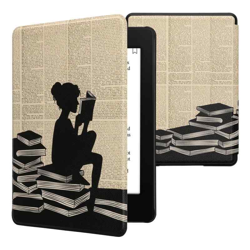 kwmobile カバー 対応: Kindle Paperwhite 11. Generation 2021 ケース - 電子書籍リーダー オートスリープ PUレザー 黒色/ベージュ以下のモデルに対応: Kindle Paperwhite（...