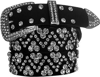 [FleurUneffe] 【j25】 ベルト ゴルフ PUレザー レディース 白 赤 黒 合革 白 ラインストーン キラキラ スタッズ パンク クリスタル 調整可能 ジーンズ ゴルフウェア【j25】輝くラインストーンとスタッズが施されたゴ...