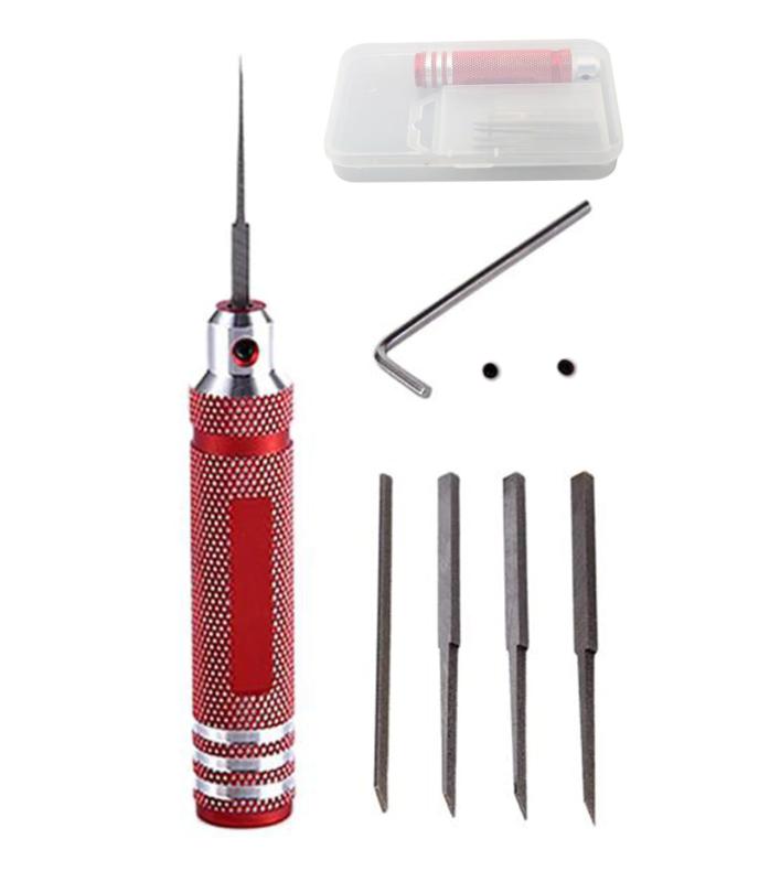 SAKIRABITO タガネ スジボリ道具 ラインチゼル プラモデル 模型 フィギュア ホビー用工具 刃5本セット【プラモデルの制作に】 ・プラモデルの制作に必須のタガネで、細かなパーツの彫りを綺麗に仕上げることができます。 ・ミニ四駆・模...