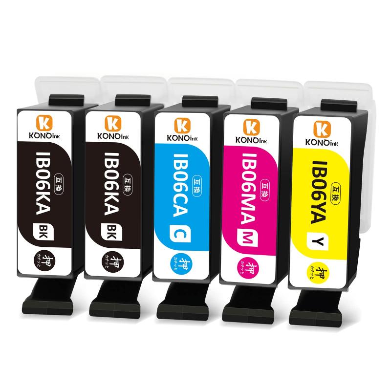 【KONOink】エプソン用 IB06 インク カートリッジ EPSON対応 IB06CL5A (メガネ) 互換 インクカートリッジ 対応機種：PX-S5010 PX-S5010R1 4色5本セット IB06CL5A IB06KA IB06...