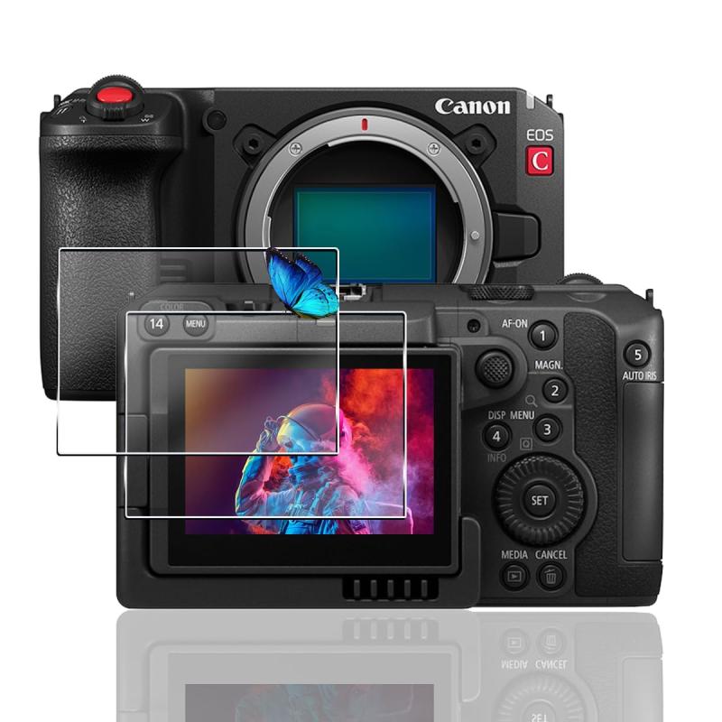 【2枚セット】 対応 Canon EOS C50 ガラスフィルム 【日本旭硝子 硬度9H】 対応 EOS C50 フィルム アクセサリー 強化ガラス 液晶 保護フィルム 3D Touch対応 、高透過率 、気泡ゼロ 、超薄型 、飛散防✔【対...
