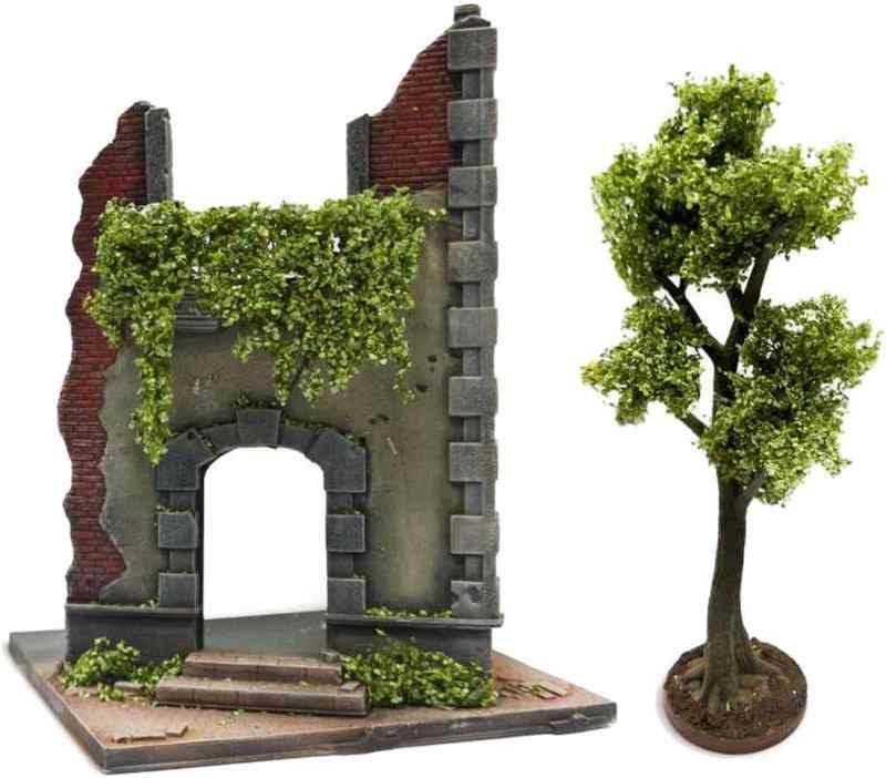 グリーンスタッフワールド ツタの植生シート ライトグリーン 夏のカバの葉 小 ホビー用素材 GSWD-4649組み立てが必要なミニチュア用組み立てアクセサリーキット 。別途、接着剤や工具、塗料等が必要。ツタの外観と多数の葉をミニチュアスケー...