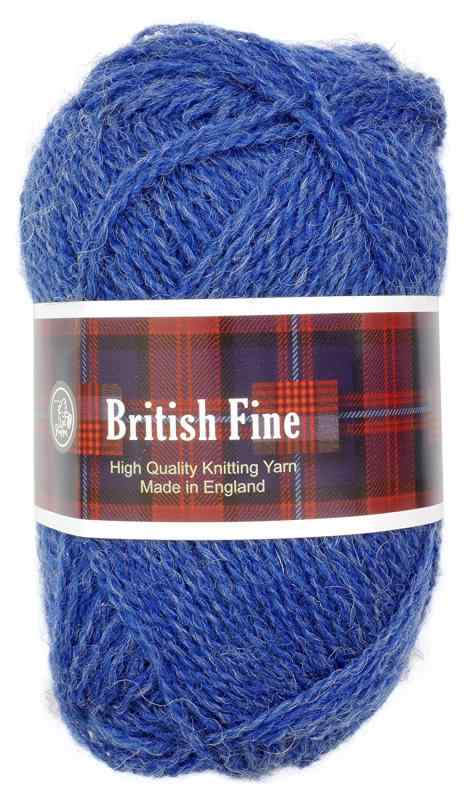 パピー ブリティッシュファイン 毛糸 中細 col.62 水色 系 25g 約116m 10000149