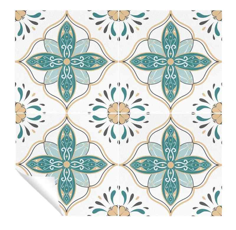 CELAENO 剥がせるタイルステッカー 防水 耐熱 耐油汚れ キッチン 洗面所 トイレ バスルーム 家具 床 リメイク リフォーム 壁紙シールタイルシール：剥がせる粘着タイルシール、厚さ0.35mm、表面に凸凹小柄であり、レザースクラブ触...