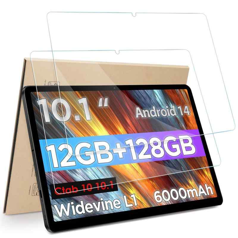 Hianjoo 2枚セット Callsky Ctab 10 対応 フィルム 強化ガラス Callsky Cpad 10 対応 ガラスフィルム 液晶保護フィルム タブレット 10.1インチ 保護フィルム 高透過率💧2枚セット：...