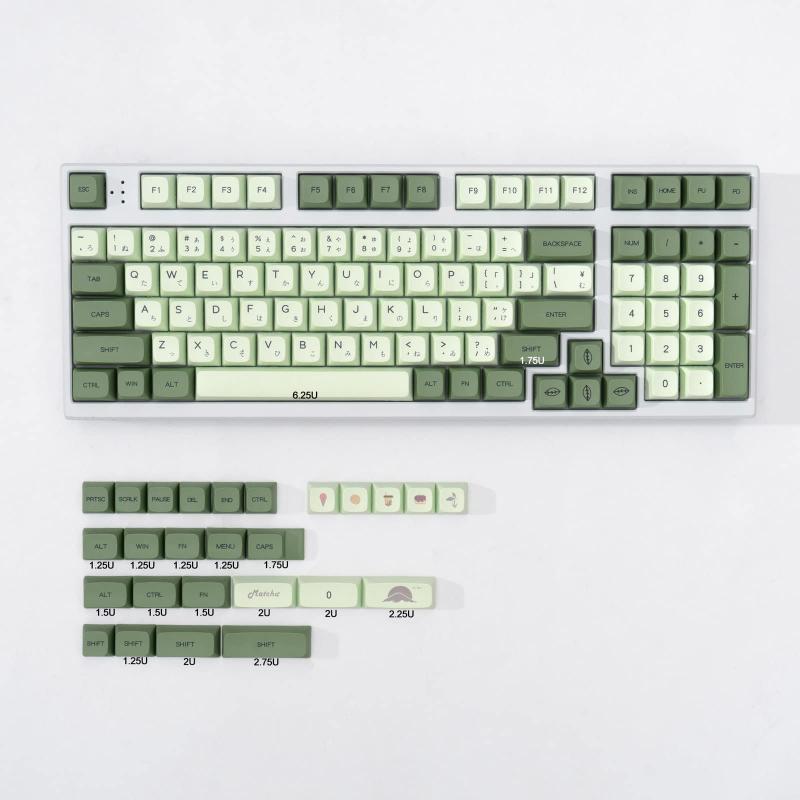 Translucent Keycaps Doubleshot Cherry Profile Keycaps Full Set 121 Keys Custom Keyboard Keycaps for 60% 65% 75% 100% Che...