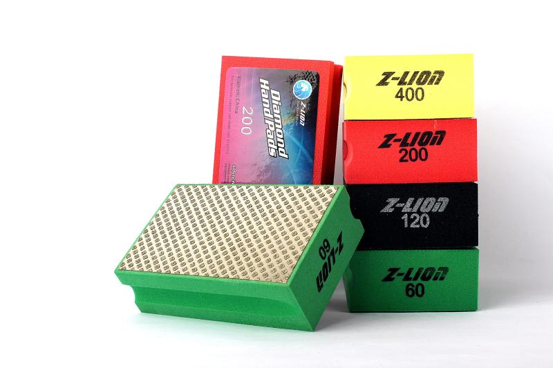 Z-LION Sanding Blocks Diamond Hand Polishing Pads for Glass Granite Marble Stone Ceramic,Electroplated Hand Sanding Pads...