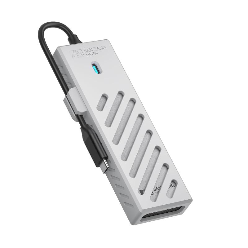 SAN ZANG MASTER M.2 NVMe SSD 外付けケース ジャー 工具 10Gbps 高速データ転送 NVMe/PCIE 2230/2242/2260/2280 SSD サポート M key/B+M key 4TB容量【NVM...