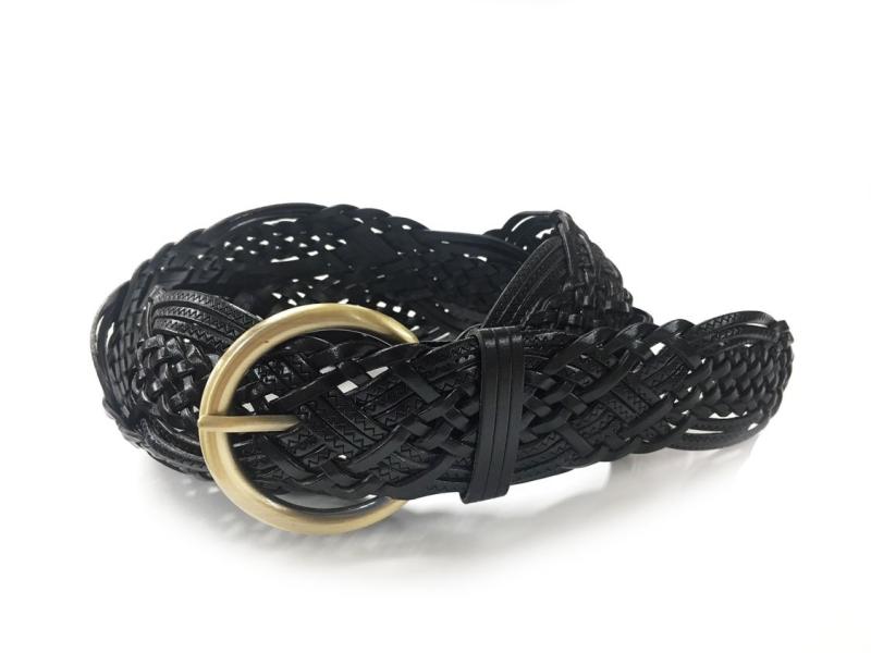 (エスティメイション) Estimation 【革メッシュ】レディースベルト 太（編込み）サイズフリーs-mesh1全長約110cm　幅約4cm　多少±の誤差がございますのでご了承ください。再生皮革（本革から作られる素材）軽い素材でストレス...