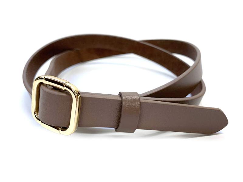 〔エスティメイション〕 Estimation レディースベルト 〔全6色/ウエスト：約92cmまで可能〕 本革 レザー カラー フリーサイズ 穴なし 高級 細い CW-245素材　本革　サイズ　全長約108cm　幅約1.7cm穴なし　フリー...