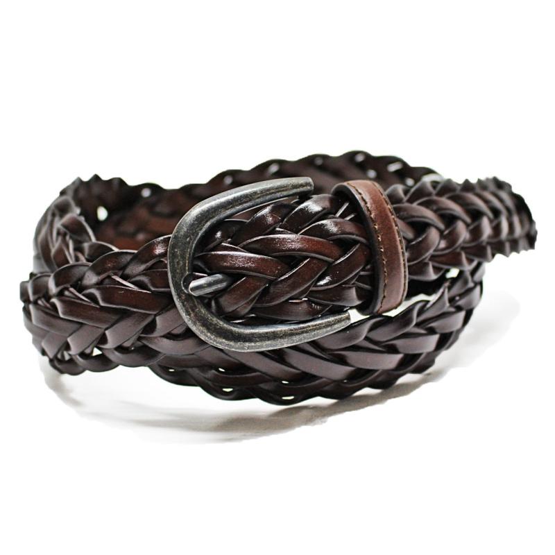 (マークベルトストア) 【MARK. BELT STORE】 アンティークデザイン レザー メッシュベルト 編込みベルト 本革 牛革【サイズ】FREE　全長約117cm 幅約3.5cm素材：牛革柔らかく艶感の美しい8本の牛革を丁寧に編込んで...