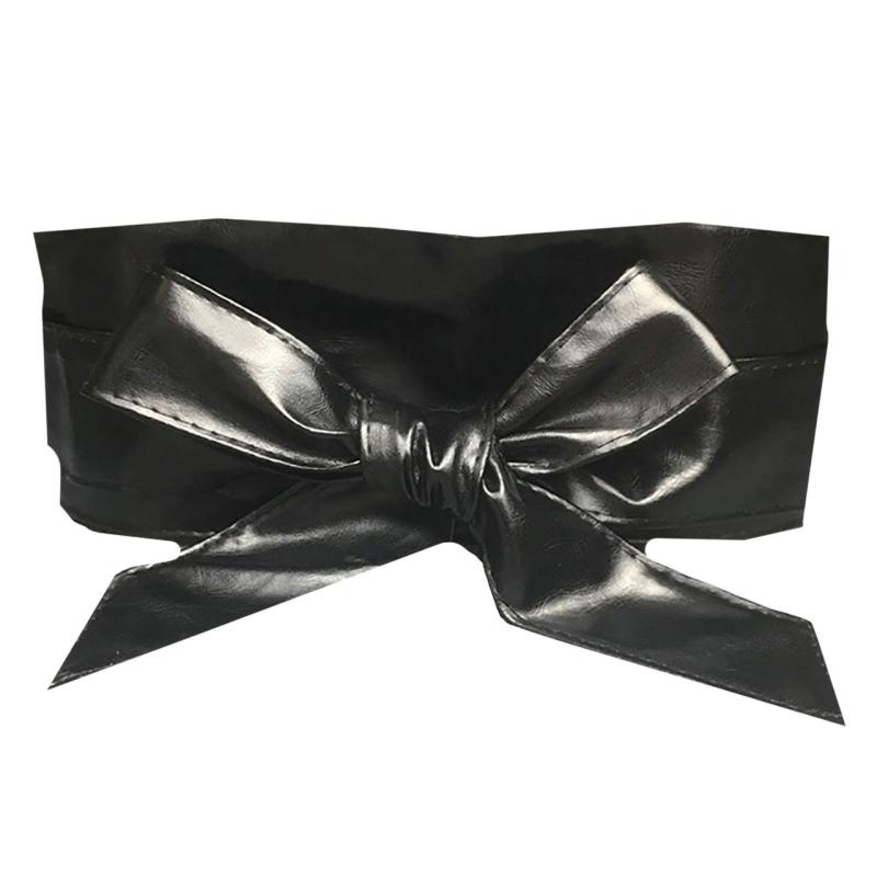 WHITE FANG(ホワイトファング) レザー ウエスト ワイド ベルト 太い 黒 白 赤 カジュアル 合皮 革 皮 レディース BT139定番 ファッション アイテム リボンデザインが おしゃれ で かわいい レディース ウエスト レザ...