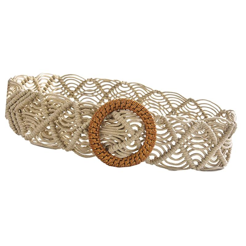 CHROME CRANE(クロム クレイン) レディース レザー ベルト おしゃれ 編み込み カジュアル 細い ナローベルト BLT033おしゃれな 編み込み デザイン が 特徴的な 丸型 バックル PU レザー メッシュ ベルトシンプルで...