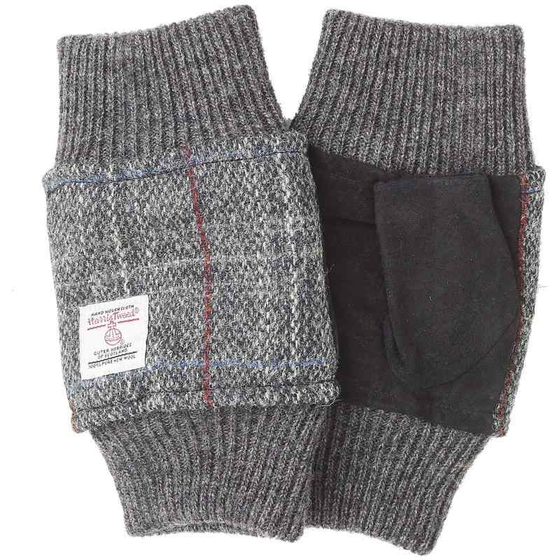 [7th Heaven] 【ハリスツイード】HARRIS TWEED メンズ アームウォーマー ミテーヌ 手袋 AY-17AA0176全長21cm、甲幅11.5cm、袖口幅8.5cm甲部分：ウール100％HARRISTWEED手の平部分：ピ...