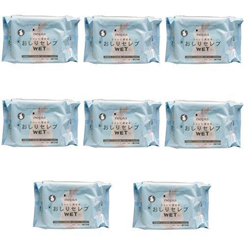 【まとめ買い】ネピア おしりセレブWET 詰替 60枚入 無香料 (8個)