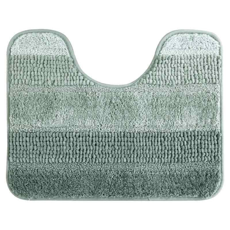 Makuru トイレマット 洗える 風呂 マット 速乾 吸水 U字型 パイル 混合 バスマット ストライプ グラデーション バスルーム 水切れ 滑り防止 抗菌 防カビ バスマッお風呂場 トイレ スマート ソ🌈【スタイリッシュ...