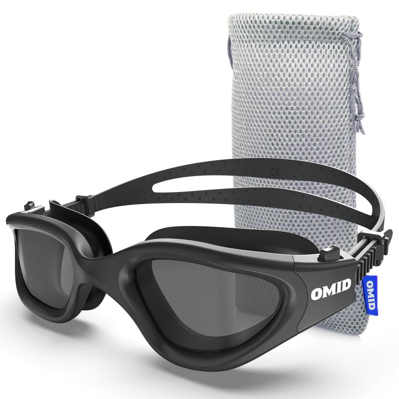 OMID Swim Goggles, Comfortable Polarized Anti-Fog Swimming Goggles for Adult