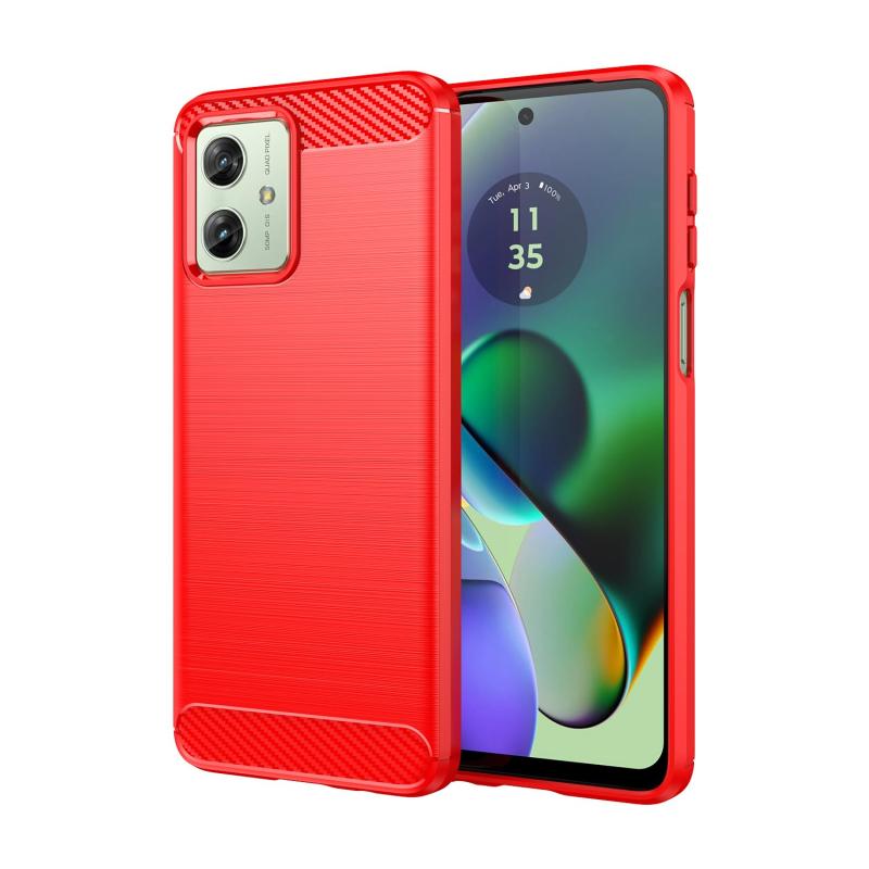 Gosento For MOTO G64y 5G / MOTO G64 5G ケース シリコン 衝撃吸収カバー 防指紋 MOTO G64 5G カバー (レッド)【対応機種】Moto G64 5G スマートフォン専用保護カバー。【高品質素材...