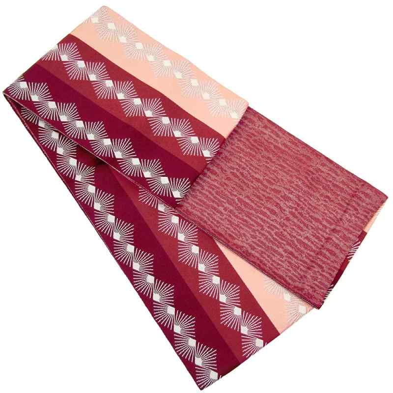 レディース リバーシブル半幅帯 ゆかた帯 日本製 utasポリエステル100%幅：約17cm、長さ：約360cm日本製三段暈しススキ柄