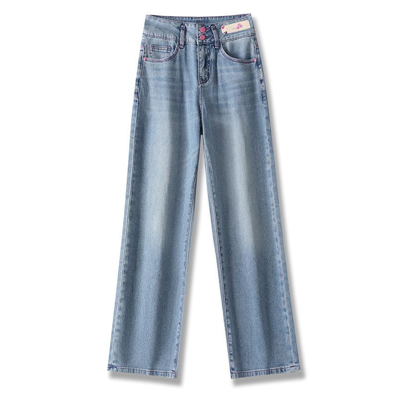 ・カテゴリ: デニムパンツ・主な素材: 綿 80%-90%、テンセル（テンセル） 30%以下・スタイル: カジュアル、日韓カジュアル・パンツタイプ: ワイドパンツ・パンツ丈: フルレングス・ウエストの位置: ハイウエスト・生地の厚さ: 普通...