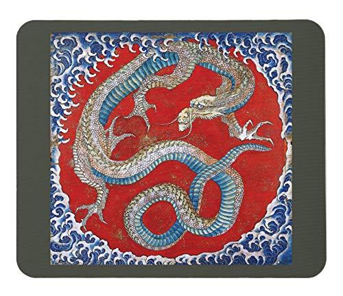 葛飾北斎、信州小布施 東町祭屋台天井絵『 龍図 』のマウスパッド：フォトパッド（ 日本の浮世絵シリーズ ）この商品は、熱帯スタジオのオリジナル製品です。マウスパッドの大きさは、小さ過ぎず大き過ぎない、ちょうどよい大きさ（幅232mm、縦19...