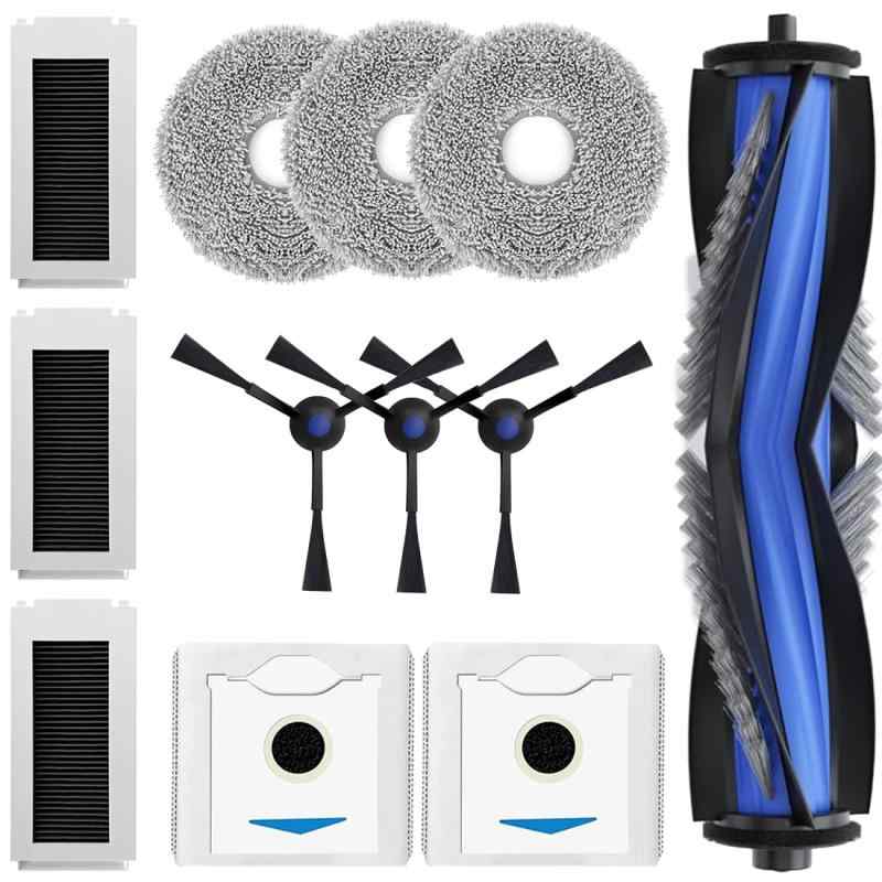 Homukari ロボット掃除機 消耗品 エコバックスに適合 アクセサリーキット N30 PRO OMNI/N30 OMNI対応 日本語書付き フィルター/メインブラシ/サイドブラシ/モップパッド/ゴミパック 非純正品【1【対応機種】ロボッ...