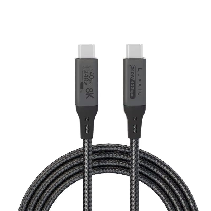 【日本国内ブランド】LuxxioUSB4 USB-C to USB-Cケーブル 240W/両方向転送40Gbps 8K60Hz Eマーカーチップ搭載 USB3.2/2.0,Thunderbolt4/3互換 ナイロンケーブル1. USB4 4...